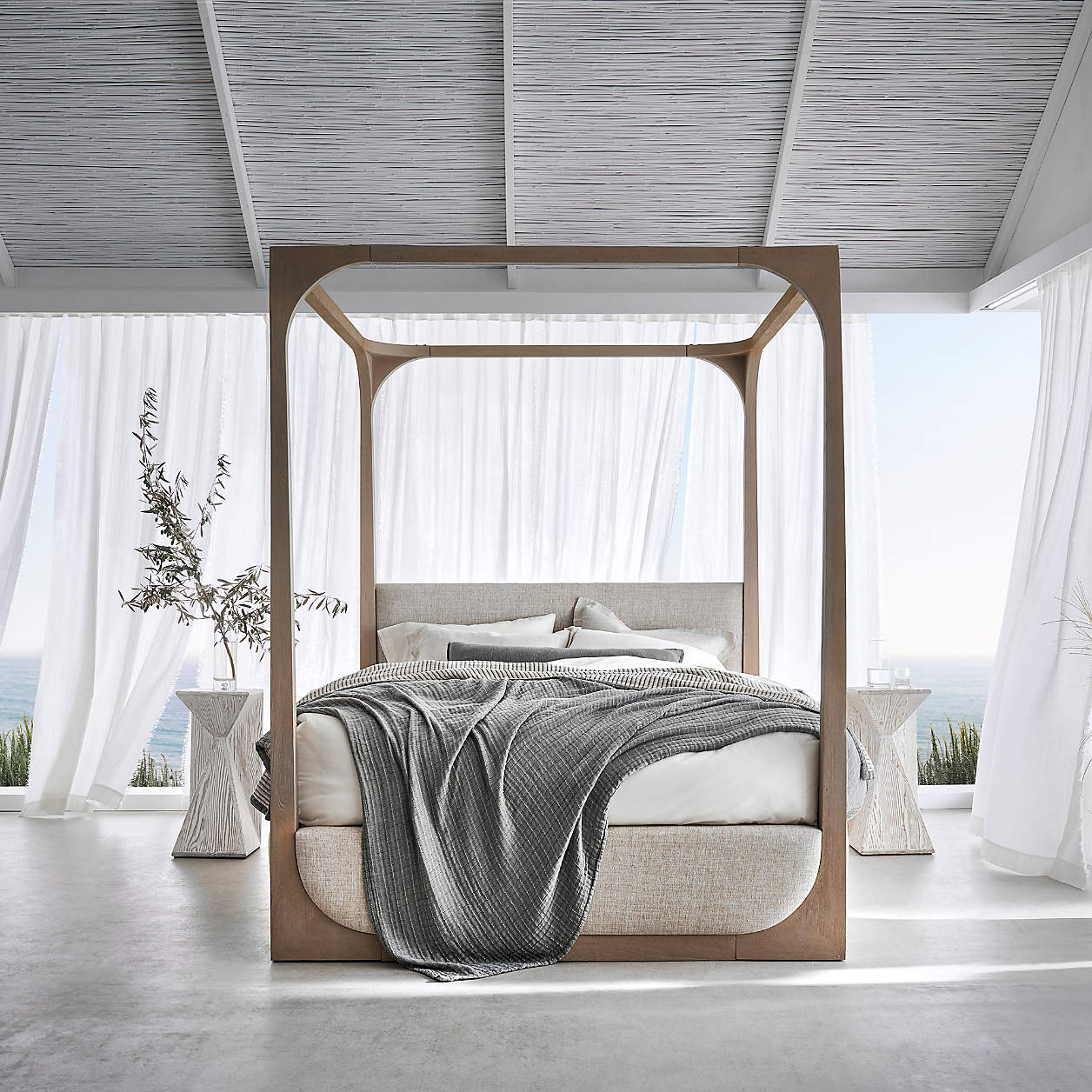 Shop Solid Wood Poster Bed Online - Furnisquare